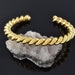 Rope Bangle, BI-28G, 1 Piece, 16K Gold Plated Brass, Twisted Bangle ...