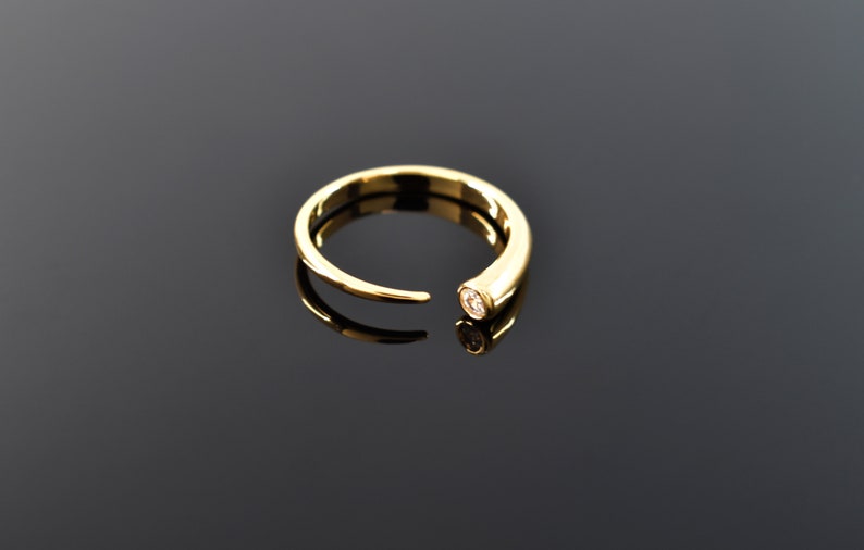 Ring, RI-56G, 1pc, 16K Shiny Gold Plated Brass, CZ Star Ring, Inner ...