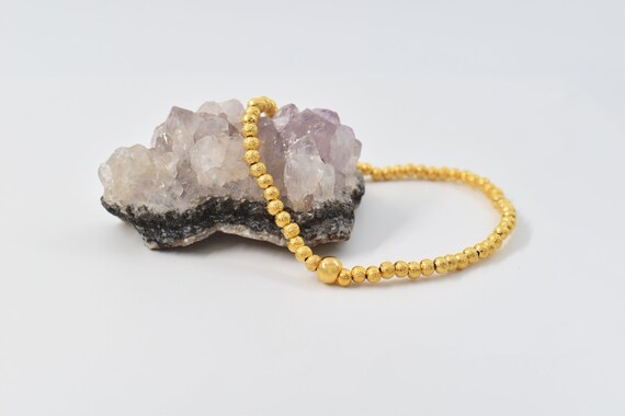 Golden Ball Bangle BSH-14G 1pc 16K Shiny Gold Plated Brass | Etsy