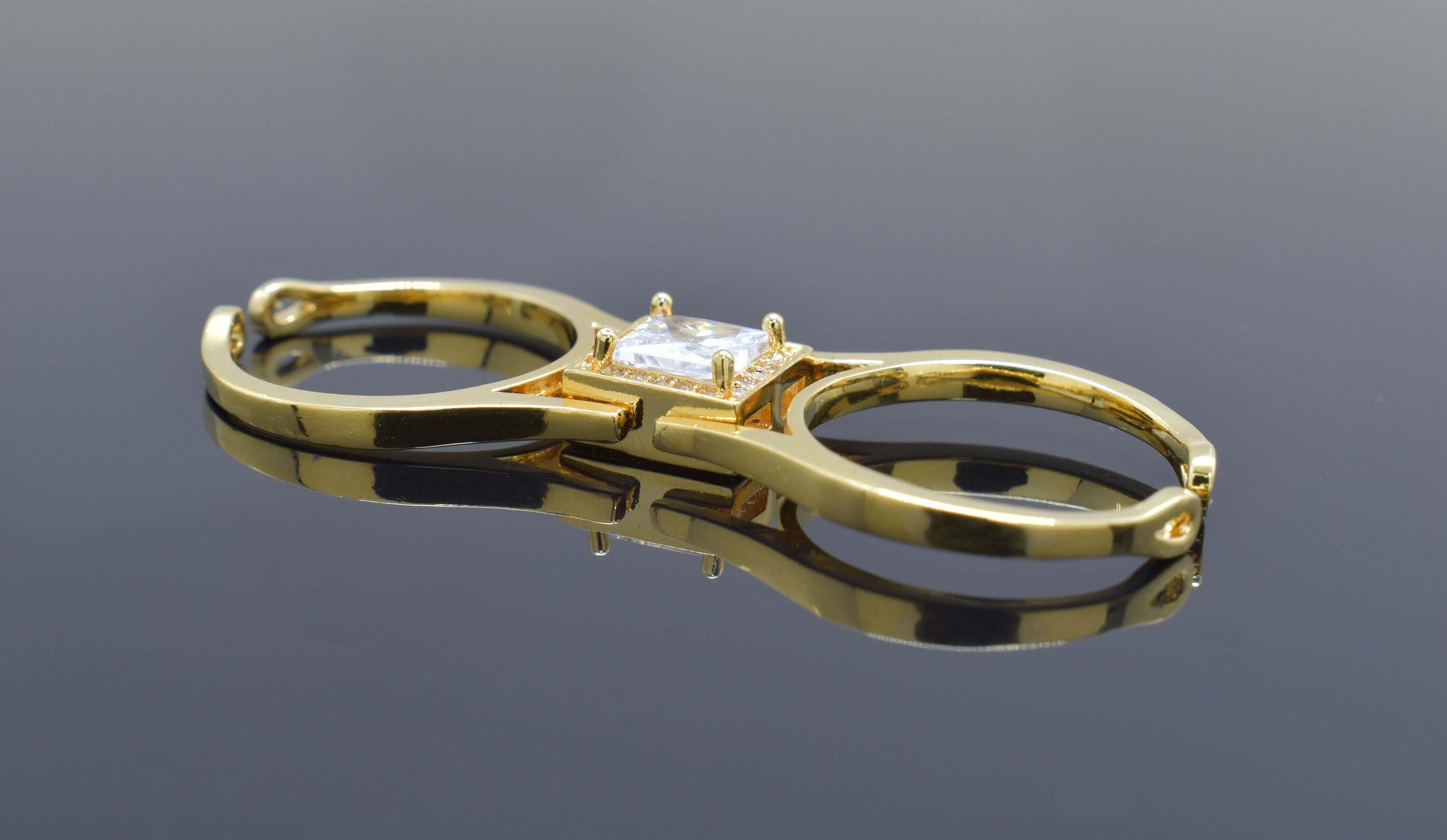 Alphabet Ring, ARW-IG, I, 1pc, Reversible Ring, 16K Shiny Gold Plated ...