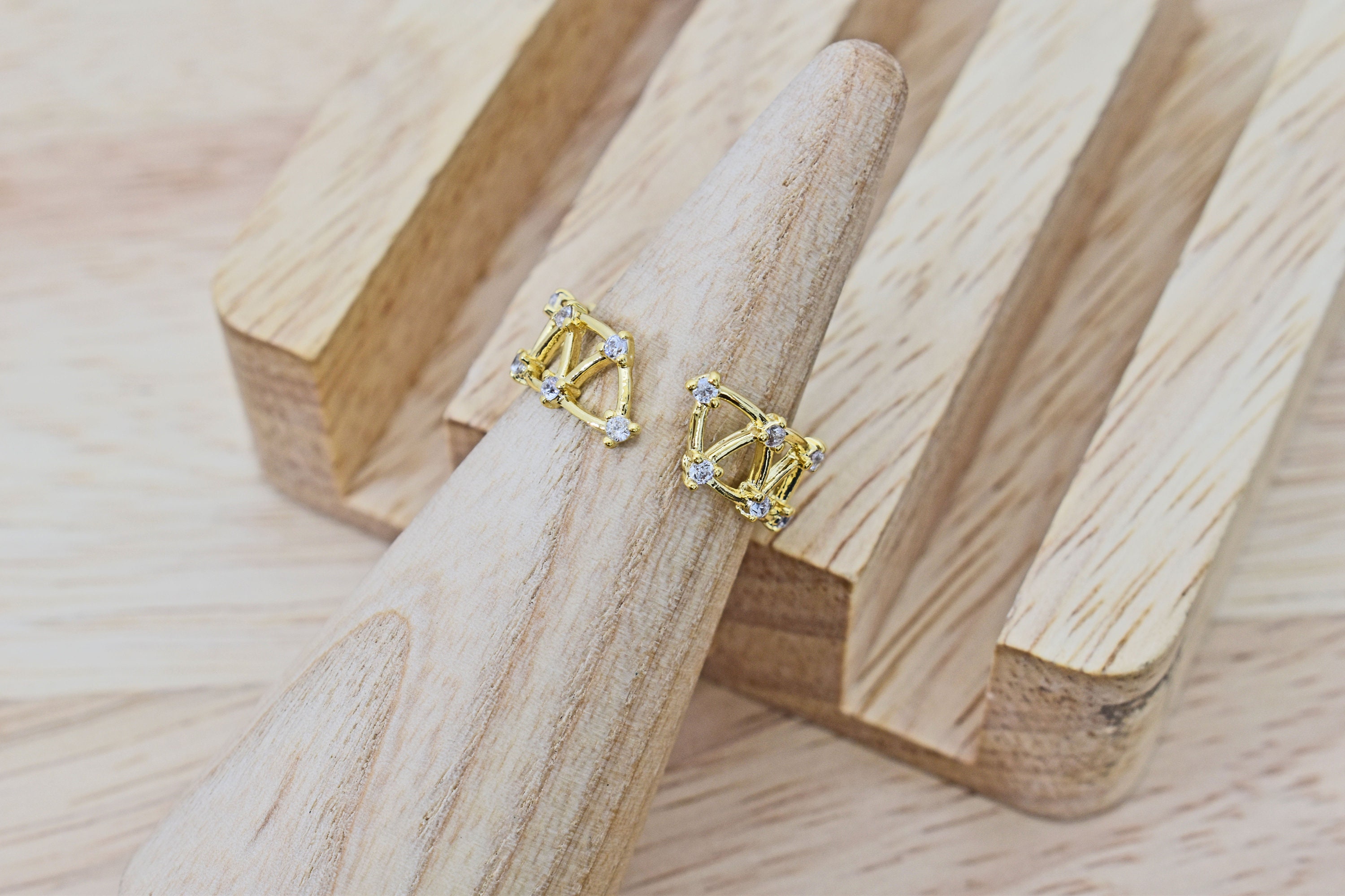 Ring, RW-35G, 16K Shiny Gold Plated Brass, Wire Ring, Inner 16.5mm ...