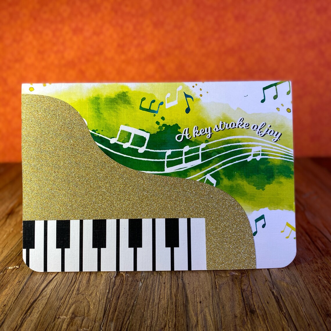 Personalized Piano Pop up Greeting Card, Custom Card, Piano Card, Piano ...