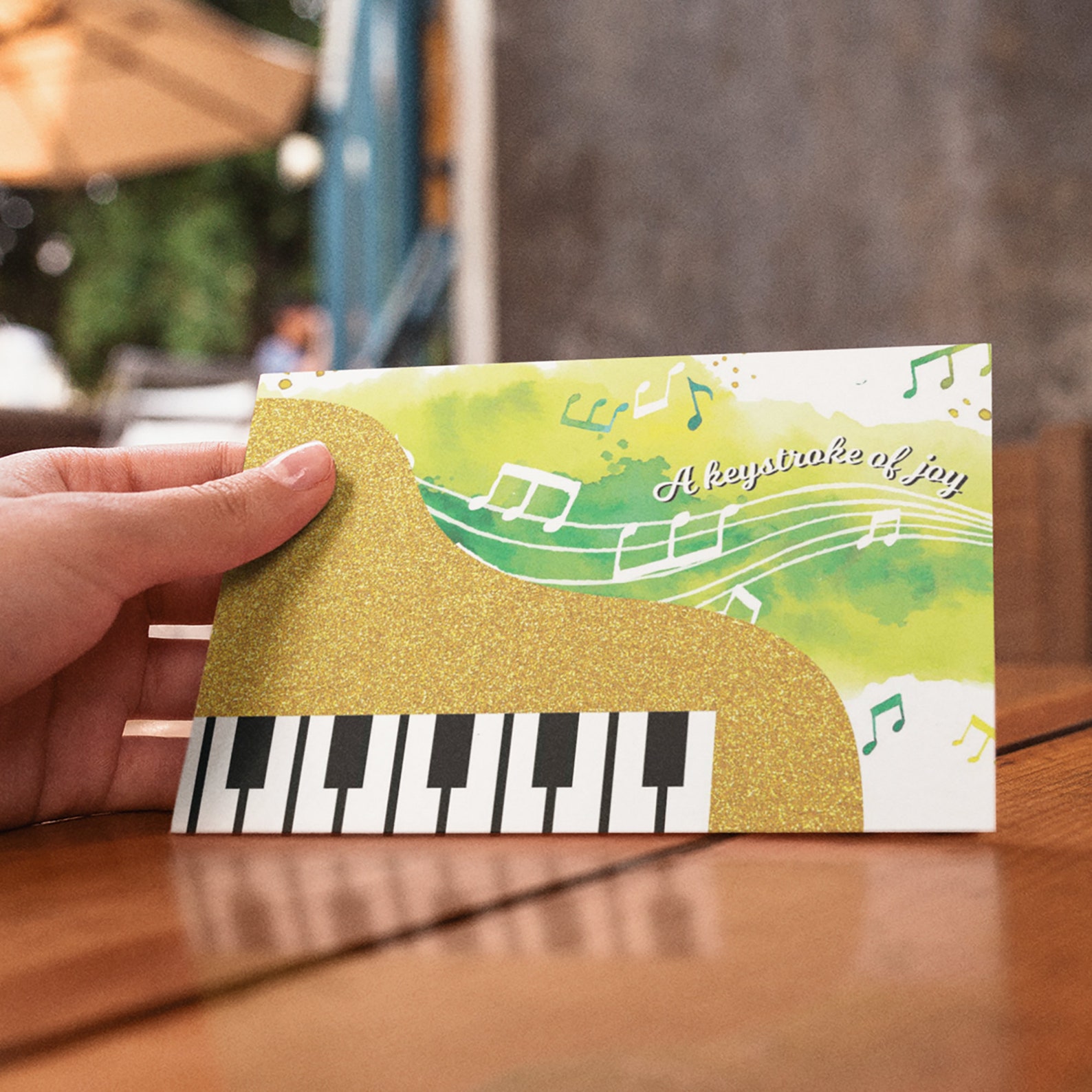 Personalized Piano Pop up Greeting Card, Custom Card, Piano Card, Piano ...