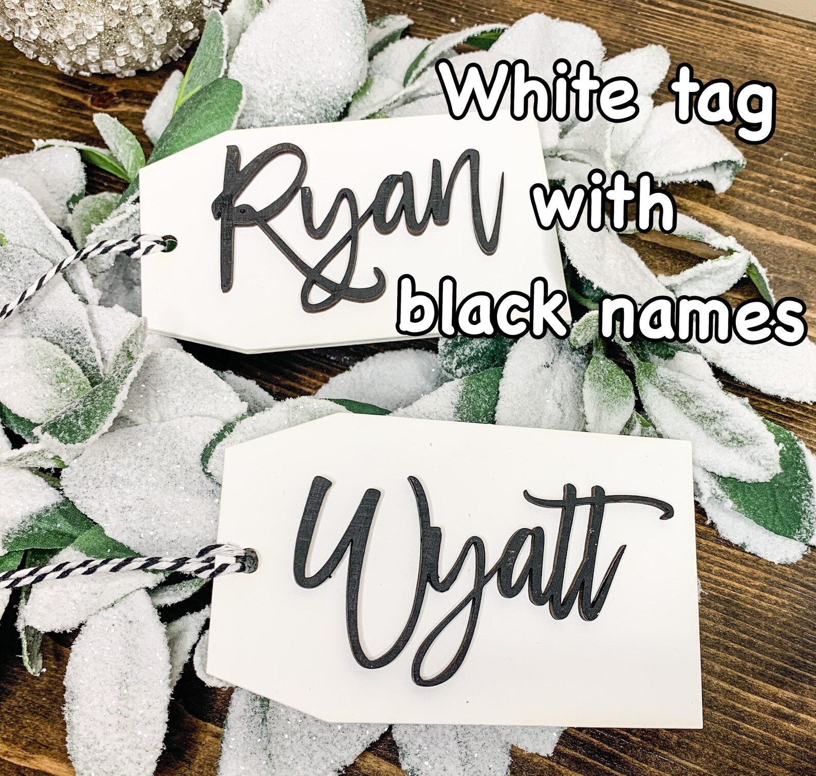 Wooden Laser Cut Name Tags/stocking Name Tags/christmas - Etsy
