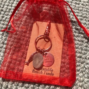 Wild Swimming Sea Glass Keyring - Just Keep Swimming - Pale Blue/white ...