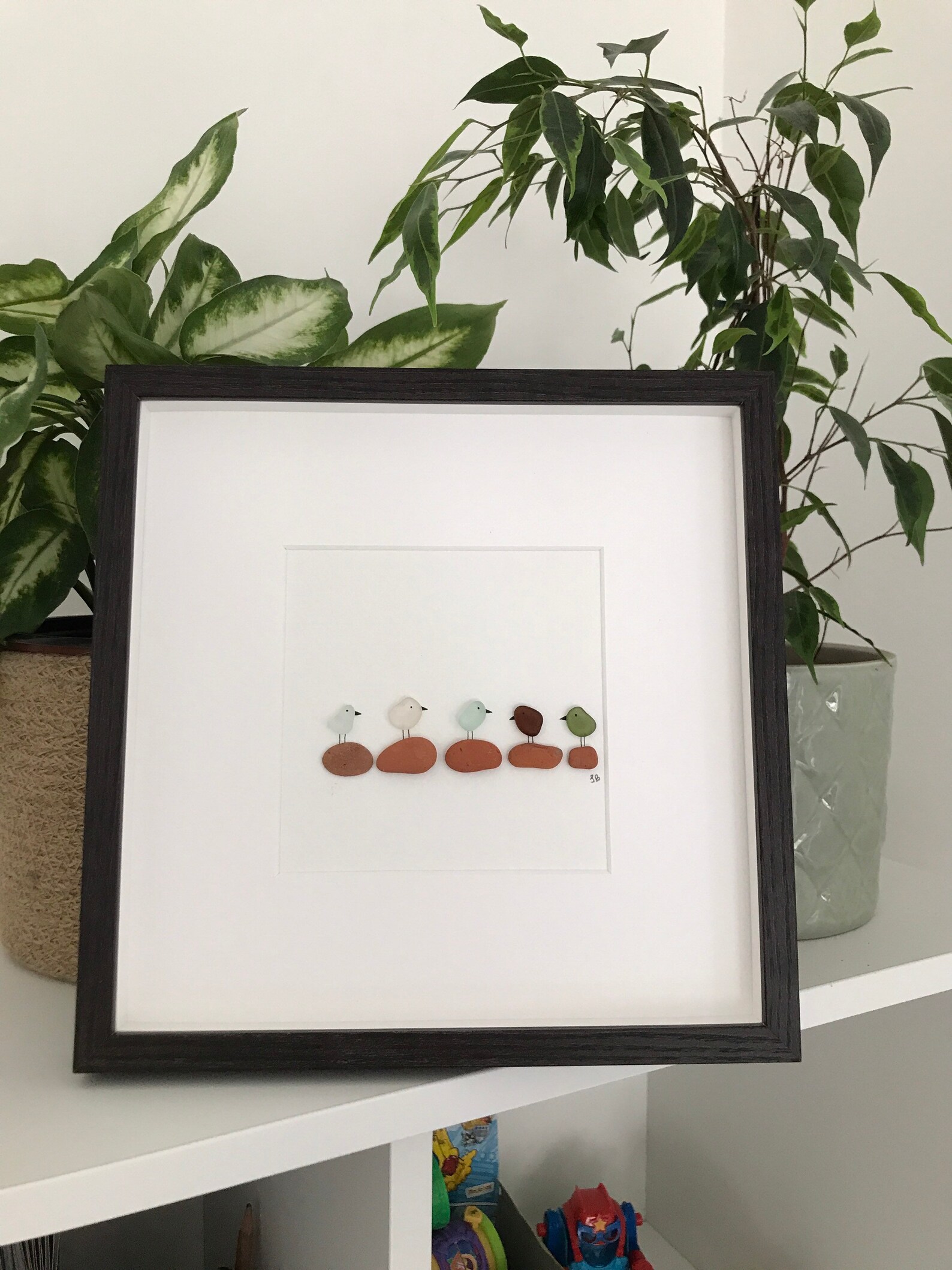 Sea Glass Art / Seaglass Birds on Sea Brick Perch/ Seaglass - Etsy