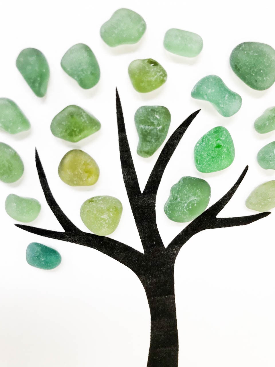 Sea Glass Art / Seaglass Tree Picture / Sea Glass Tree / Tree Made of ...