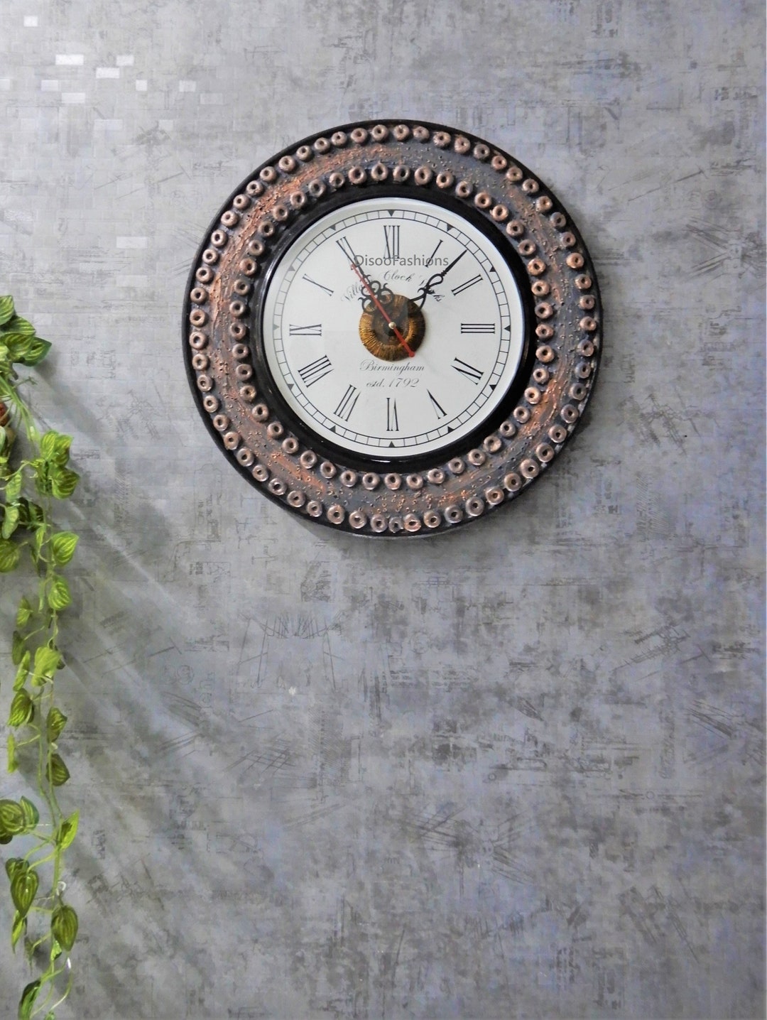 Handcrafted Clock With Marbledust Handmade Rings Designer Clock - Etsy