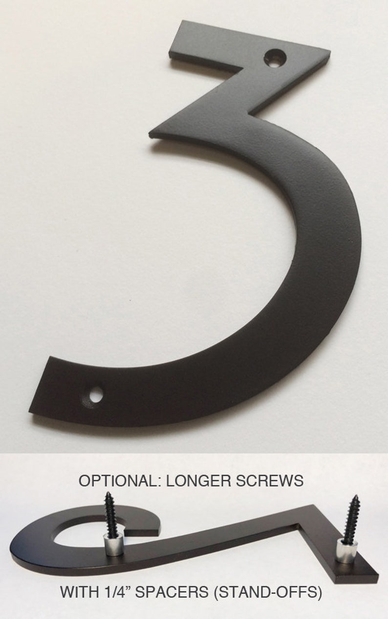 5 Inch High Craftsman Style House Numbers - Satin Black - Etsy