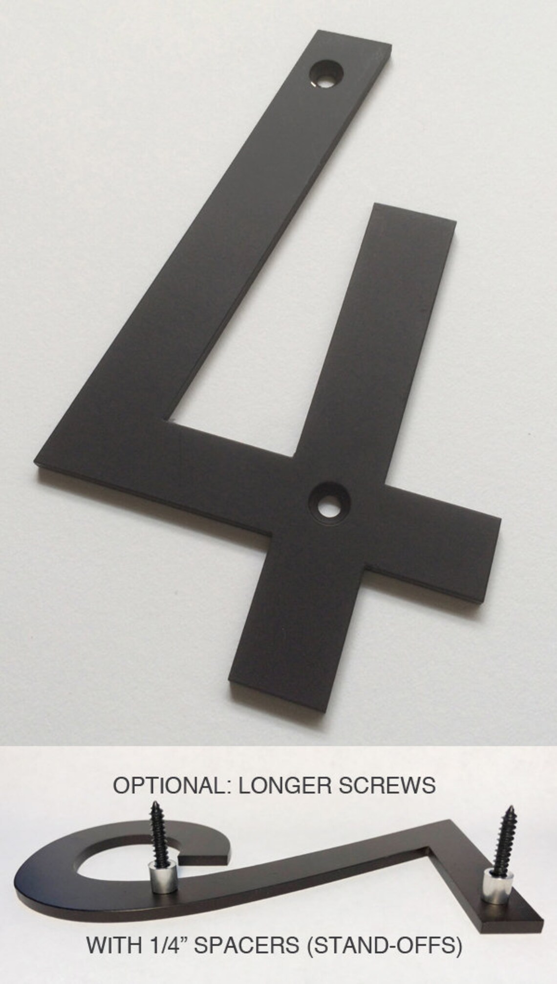 5 Inch High Craftsman Style House Numbers - Satin Black - Etsy