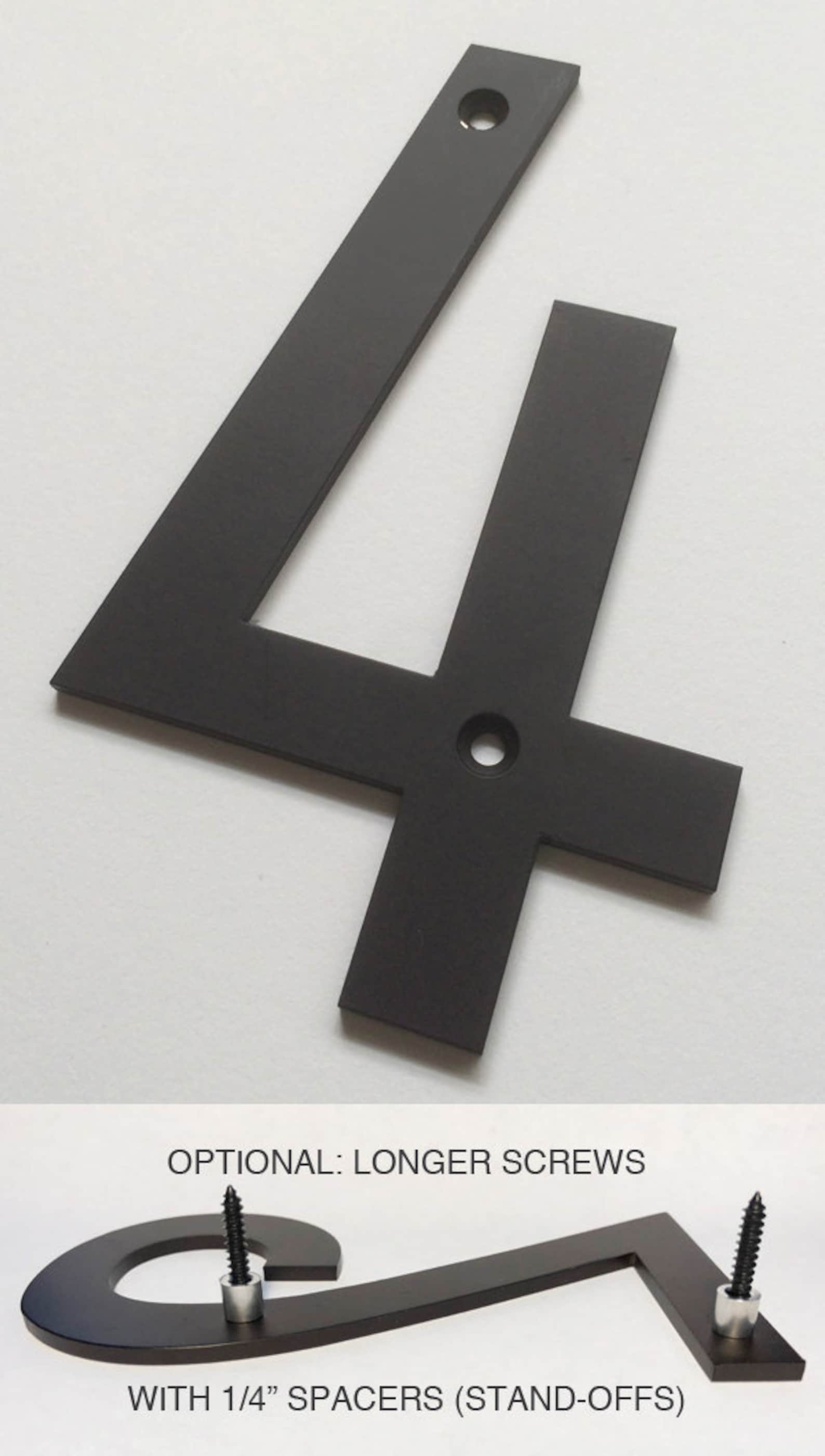 5 Inch High Craftsman Style House Numbers - Satin Black - Etsy