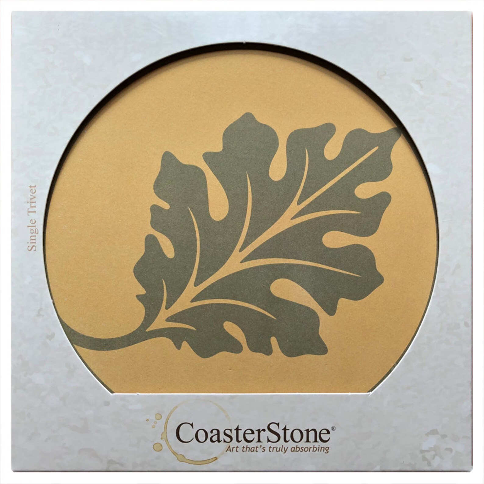 Oak Leaf Absorbent Stone Trivet - Etsy UK