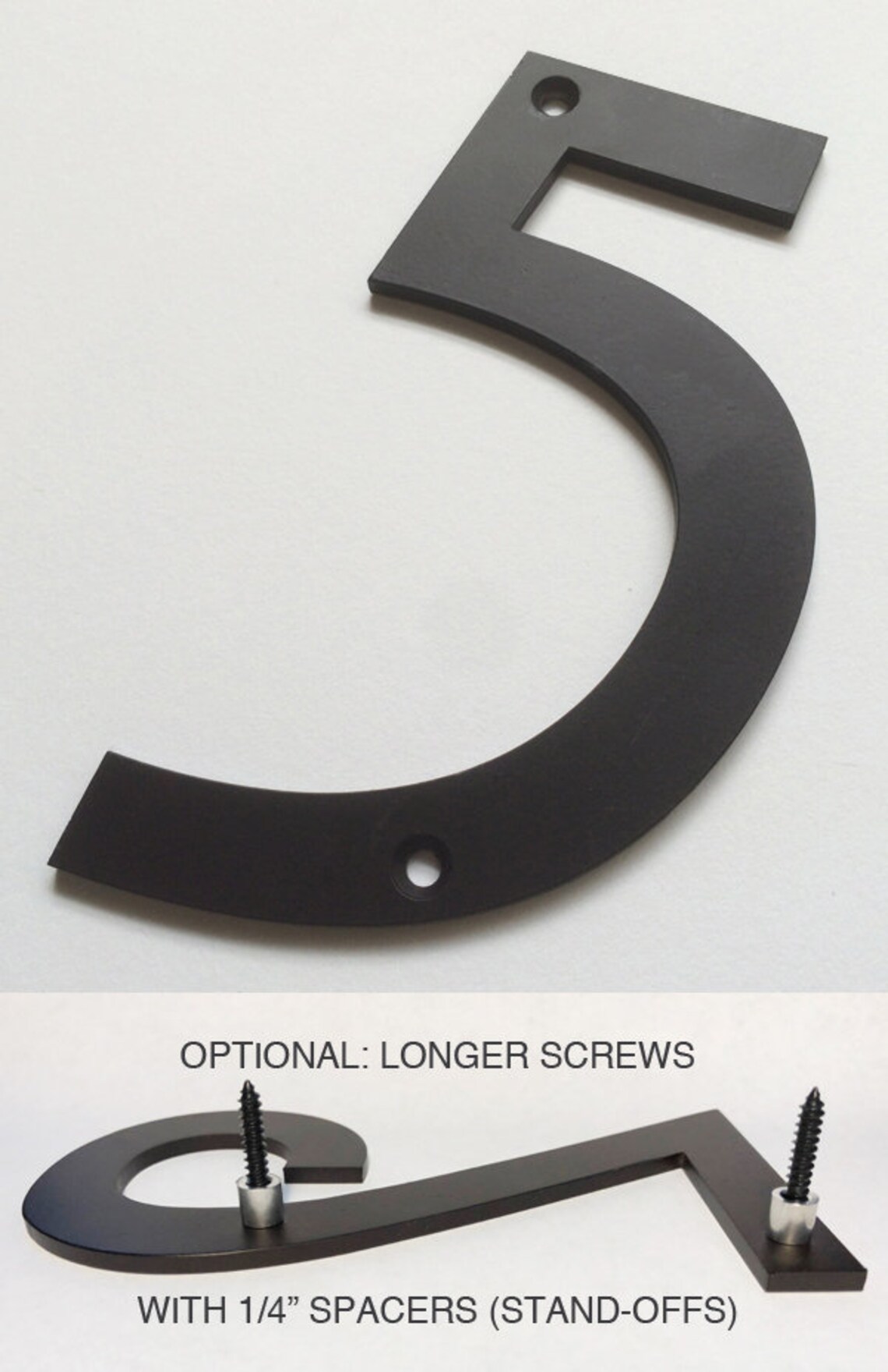 5 Inch High Craftsman Style House Numbers - Satin Black - Etsy