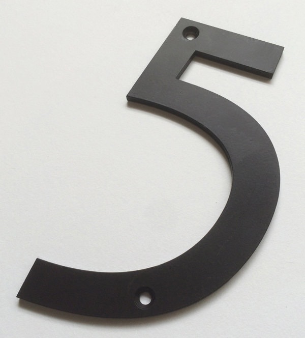 5 Inch High Craftsman Style House Numbers Satin Black - Etsy