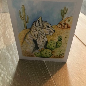 Hand Painted Watercolor Art Desert Note Card Collection Illustrated ...