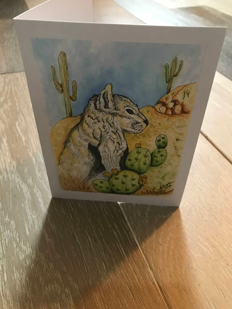Hand Painted Watercolor Art Desert Note Card Collection Illustrated ...