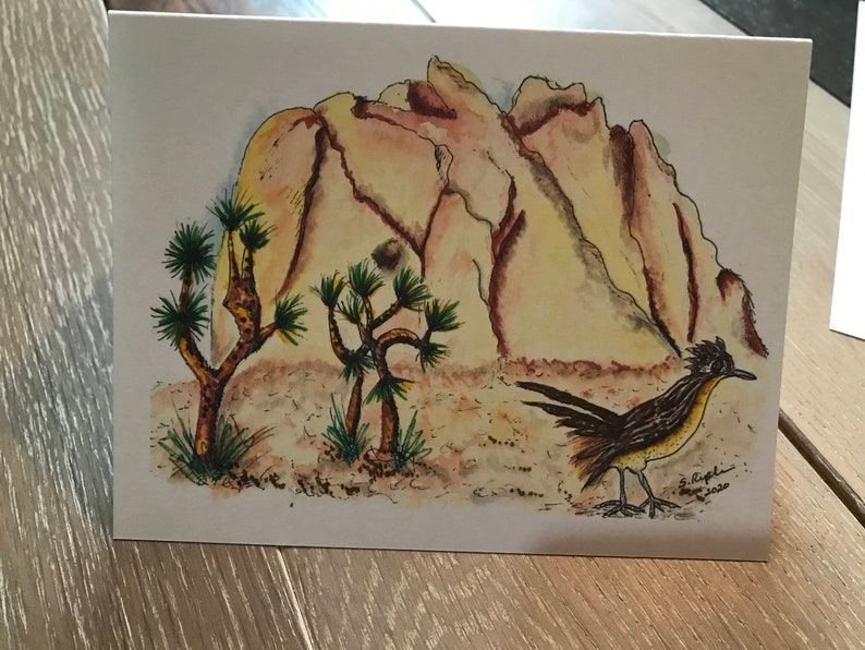 Hand Painted Watercolor Art Desert Note Card Collection Illustrated ...