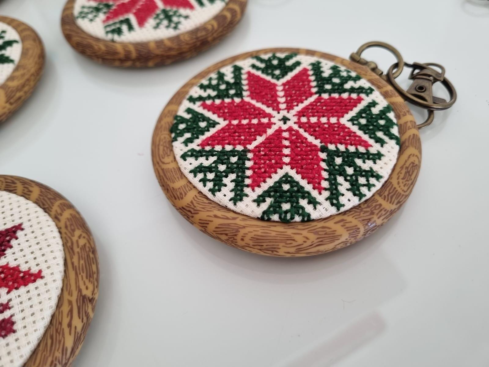 Handmade Palestinian Tatreez Medals, Palestine Flowers Embroidery ...