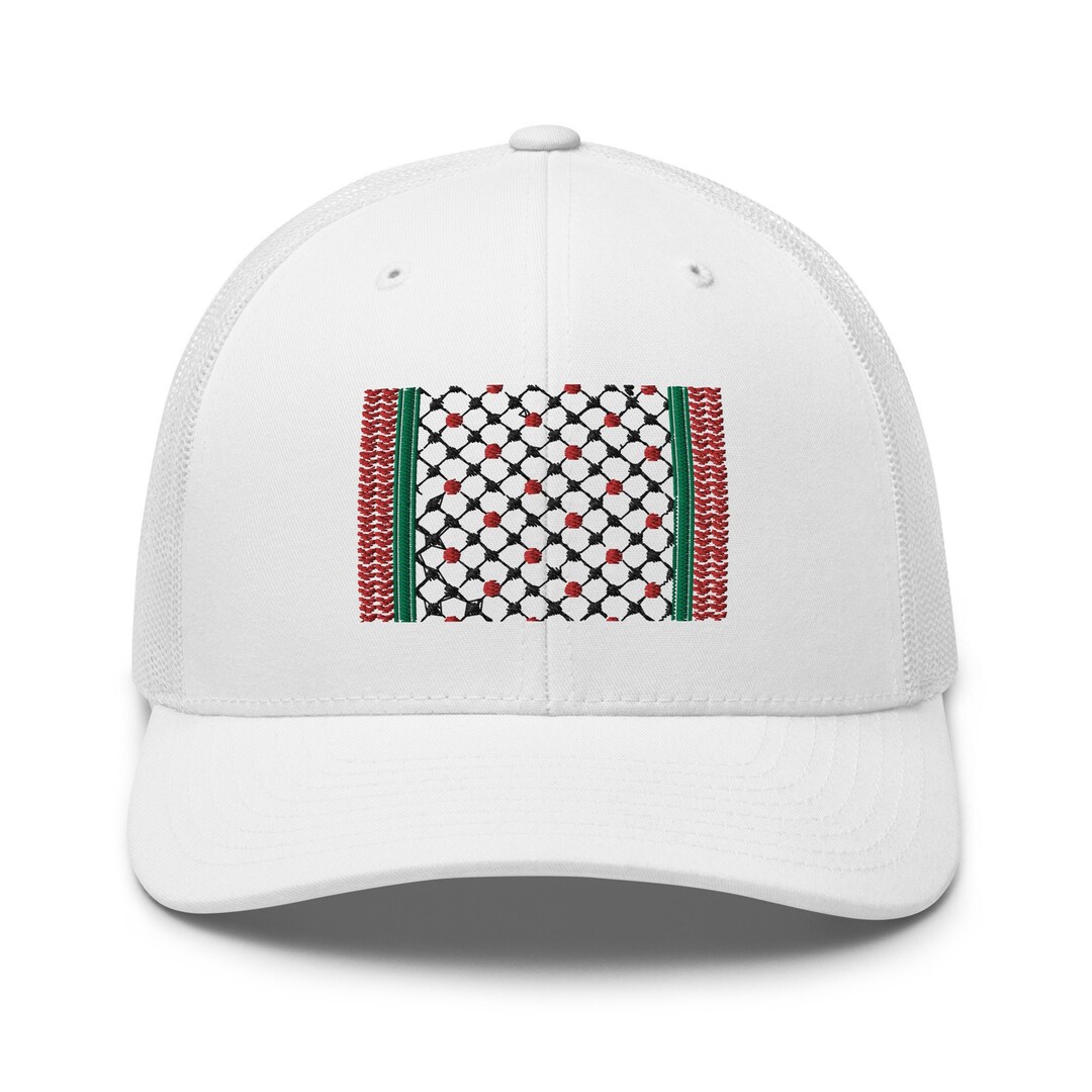 Palestine Kufiya Hat, Palestinian Trucker Cap, Embroidery Kufiya Cap - Etsy