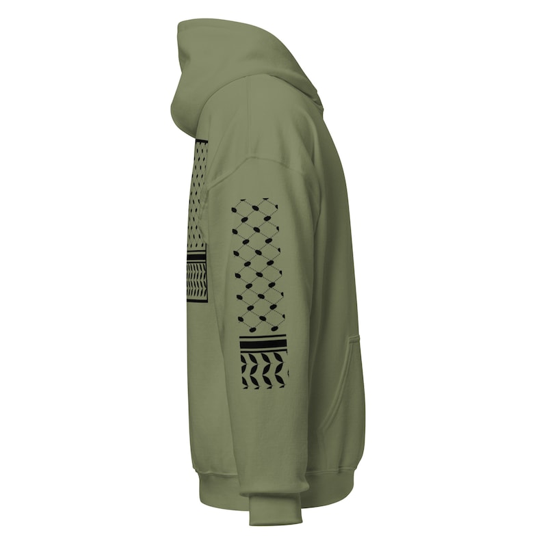 Palestinian Kufiya Unisex Hoodie, Palestinian Keffiyeh Pattern Hoodie ...
