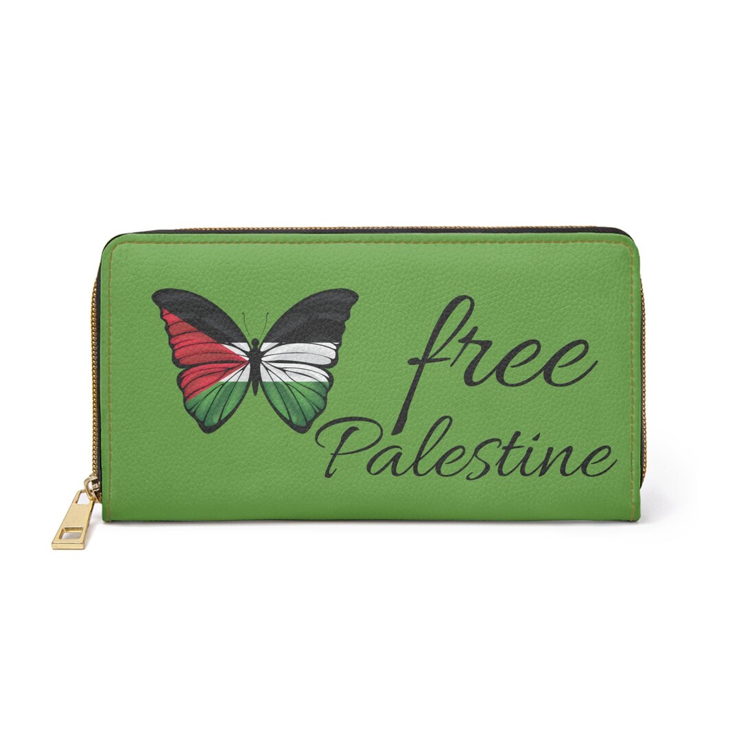 Free Palestine Zipper Wallet, Palestine Wallet, Butterfly Free ...