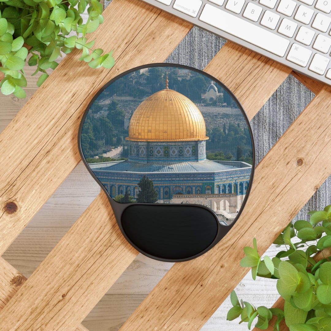 Mouse Pad With Wrist Rest, Al Aqsa Mosque Design, Islamic Eid Gift ...