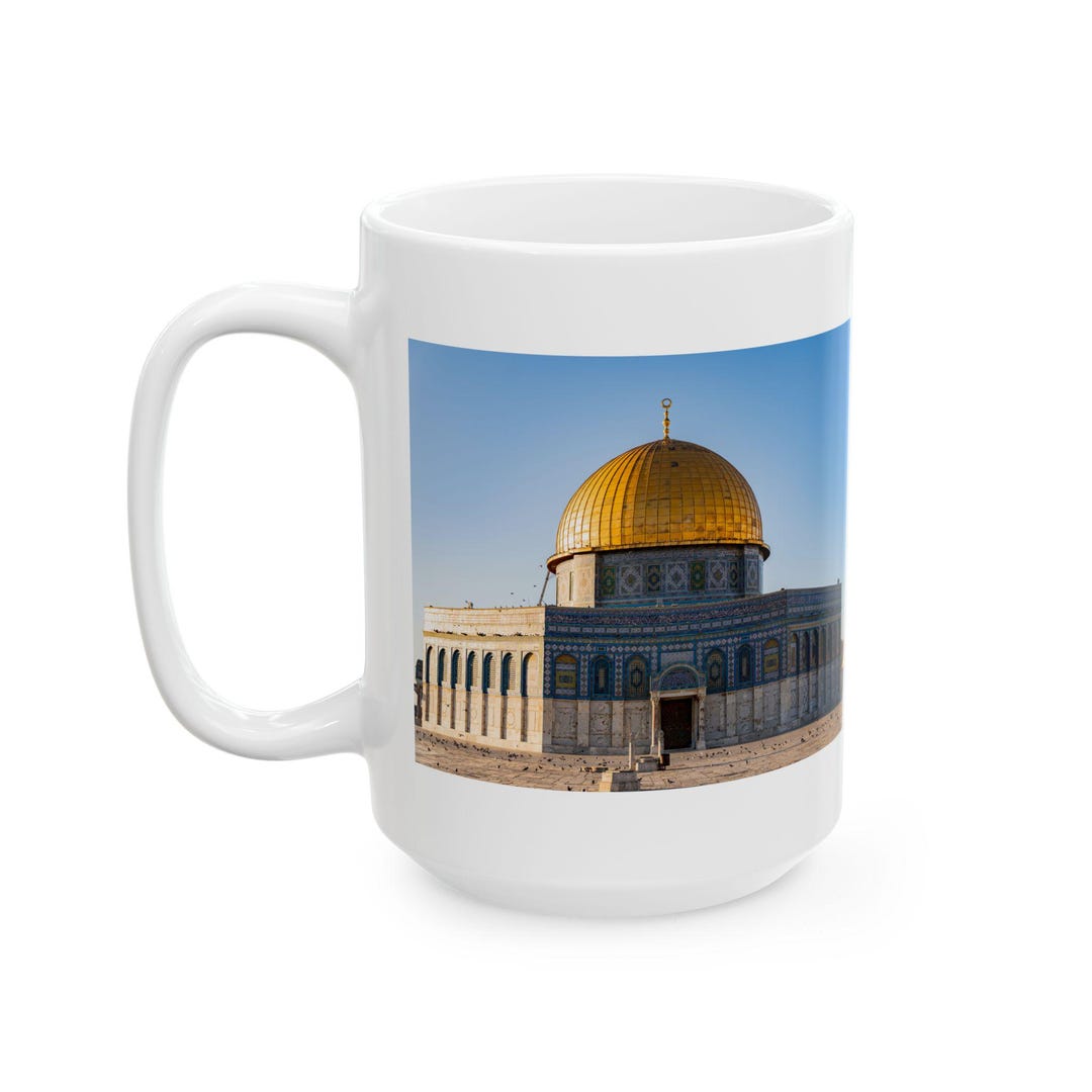 Al Aqsa Mug, Islamic Ceramic Mug, Dome of the Rock Gift, Ramadan and ...
