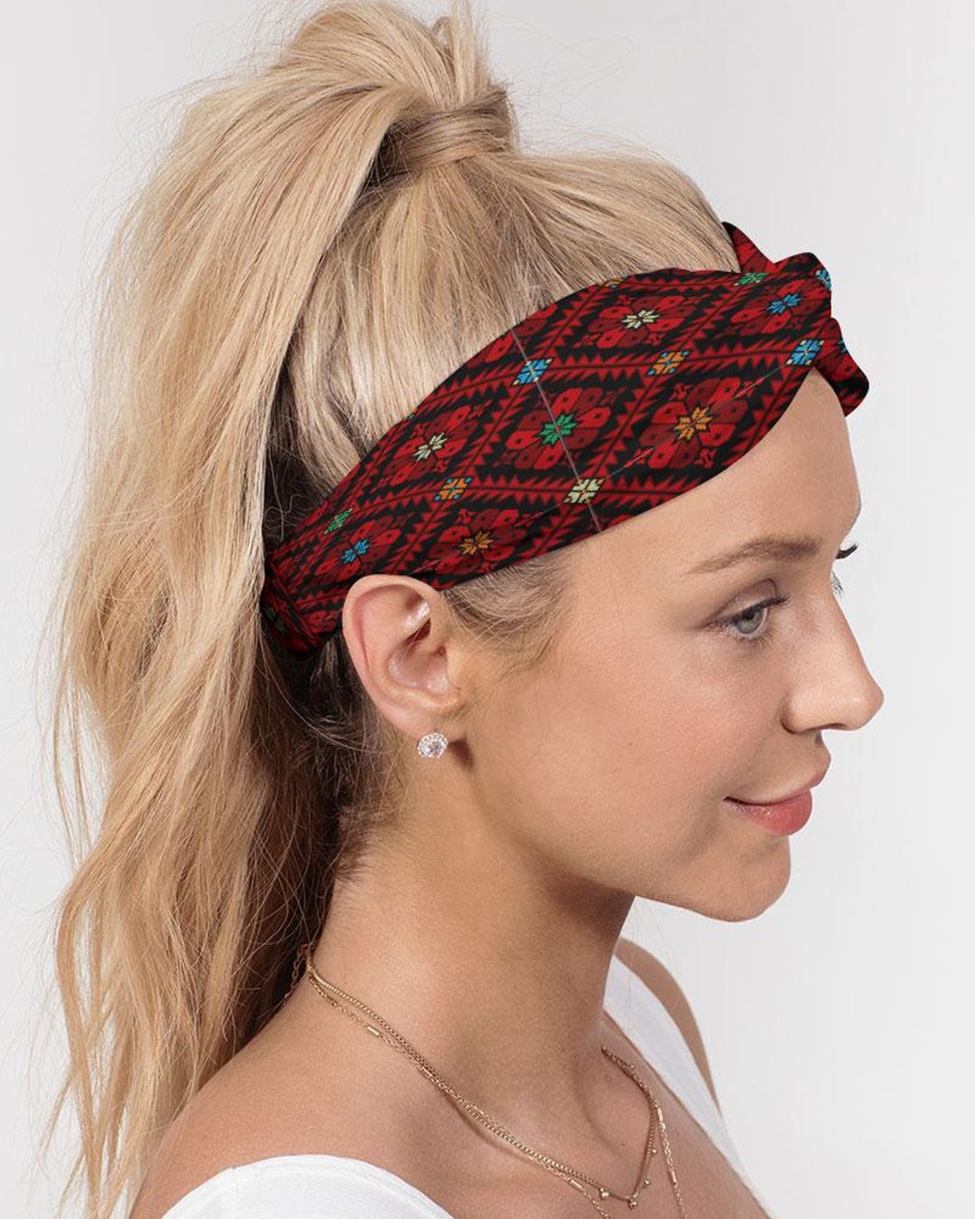 Twist Knot Headband Set Kuffiyeh Design, Palestine Headband Kuffiyeh ...