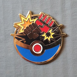 Fighting Poketype Hard Enamel Pin - Etsy