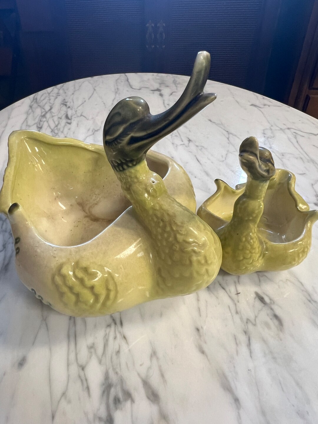 Vintage Hull Swan Planter Set Hull Pottery Bird Planter Pair Bird ...