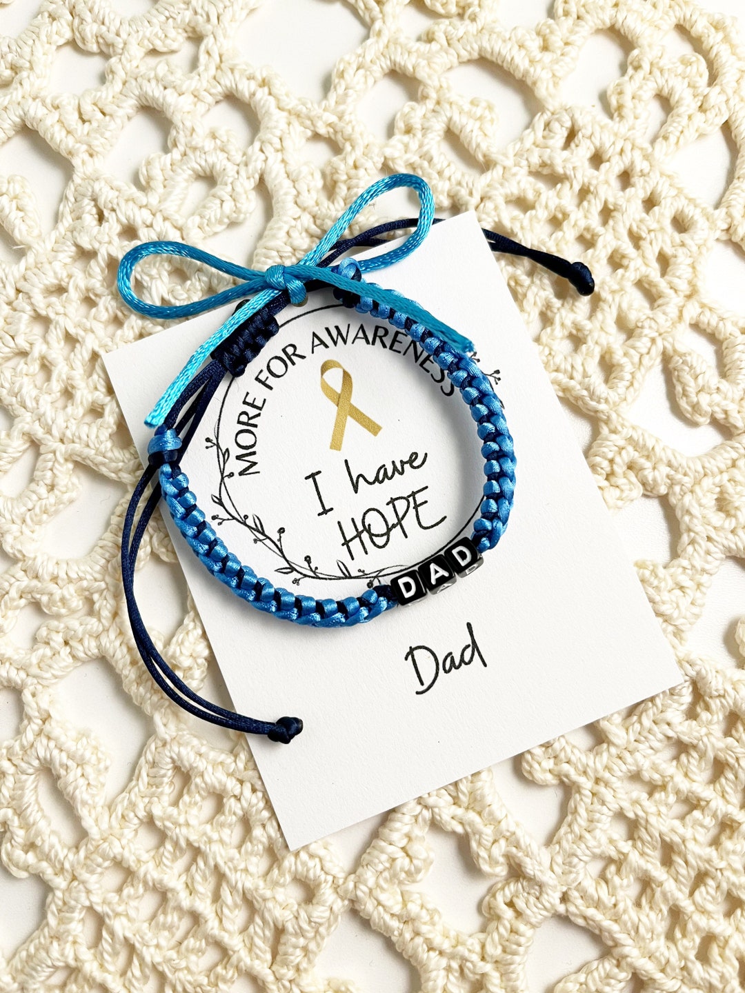 Prostate Cancer Awareness Personalized Woven Bracelet Cancer - Etsy
