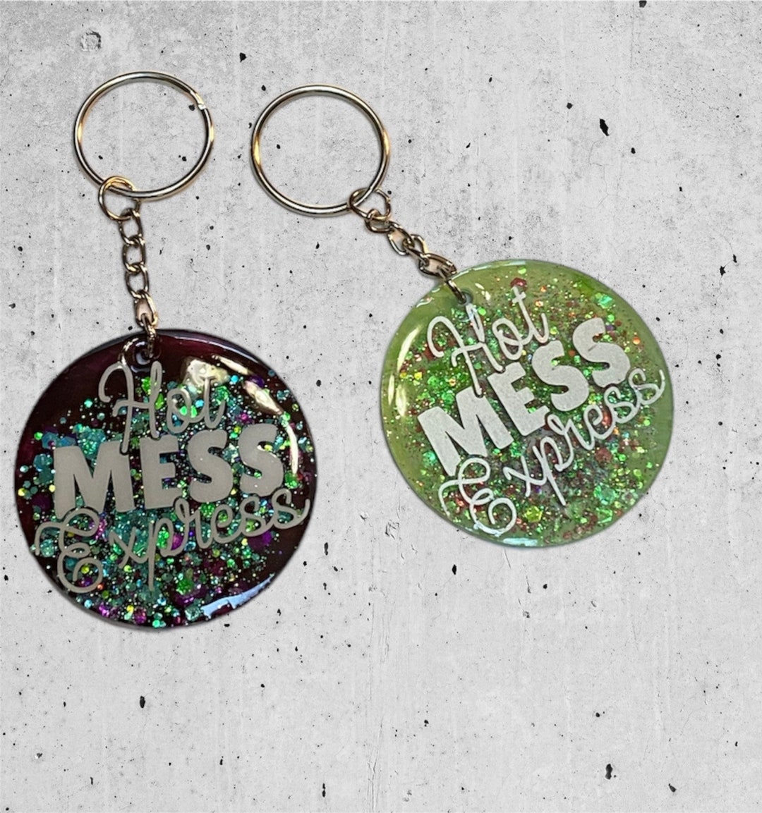 Handcrafted Acrylic Keychain: Hot Mess Express - Etsy