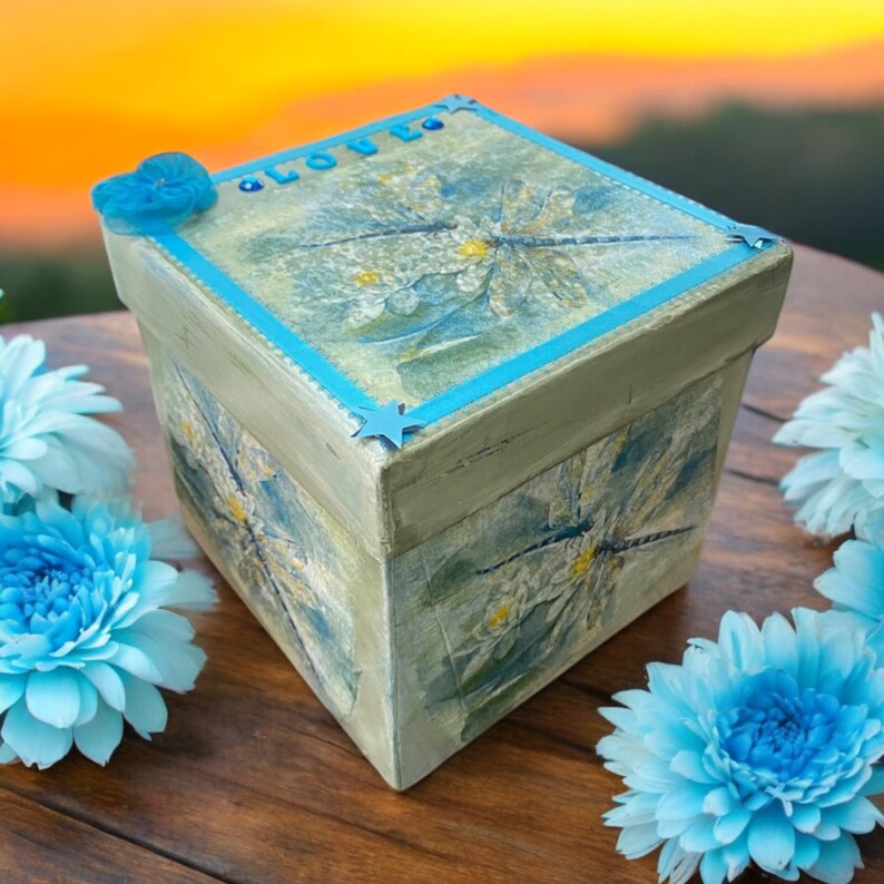 Dragonfly Decorative Box: Upcycled Trinket Storage - Etsy