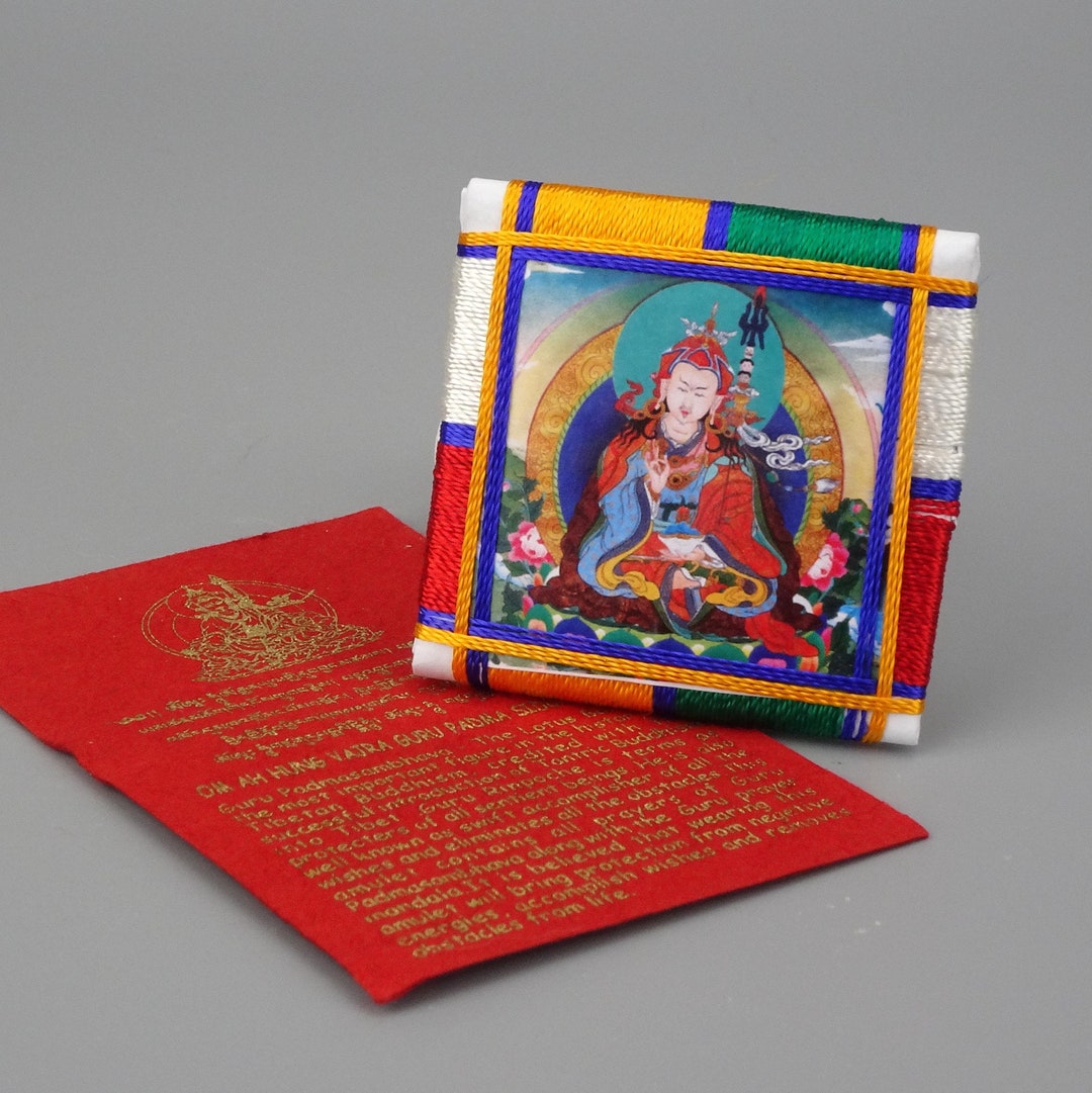 Buddhist Amulet Protection Sungkhors- Guru Rimnpoche 5 X 5 Cm ...