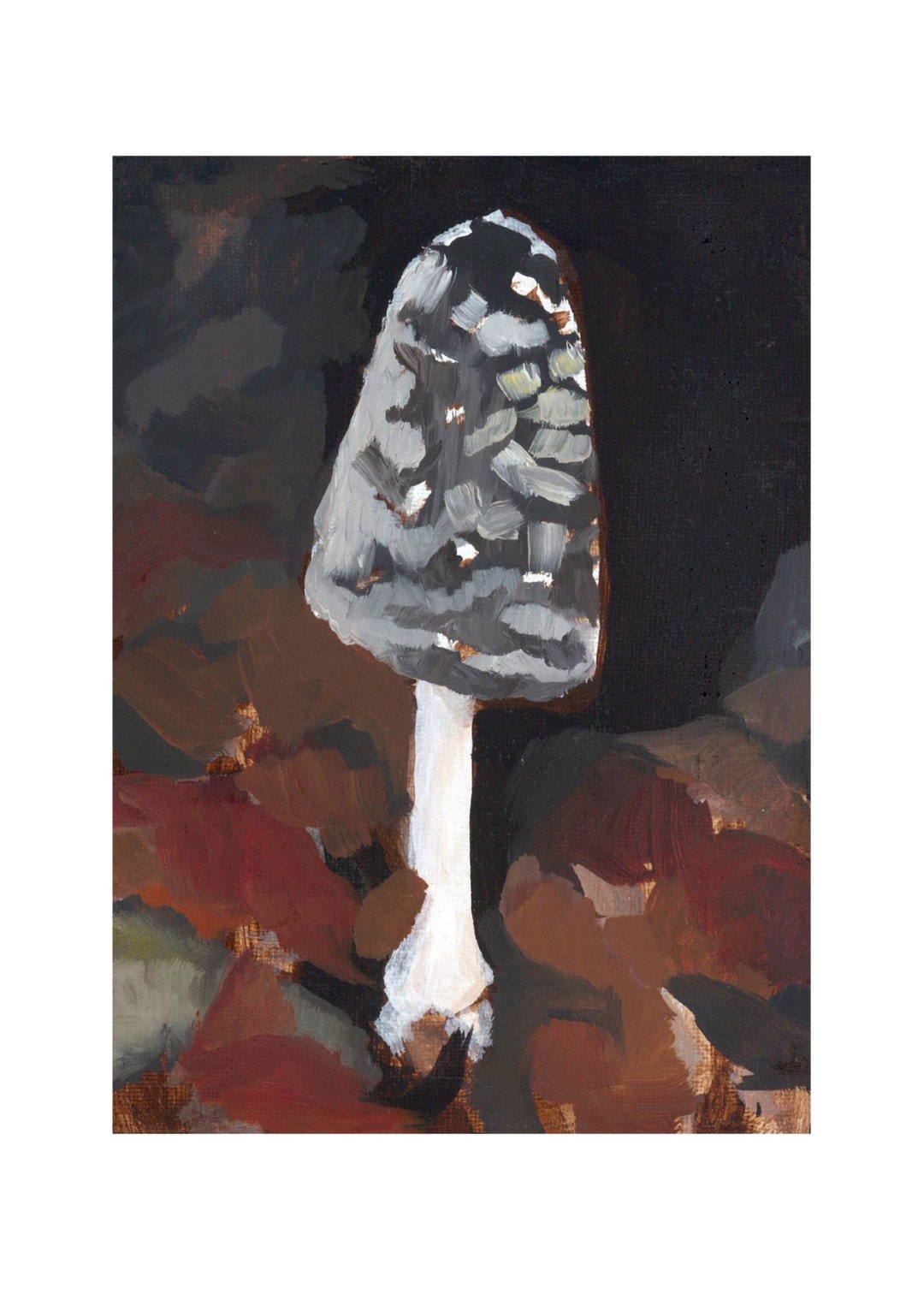 Spooky Mushroom Original Art Print - Etsy