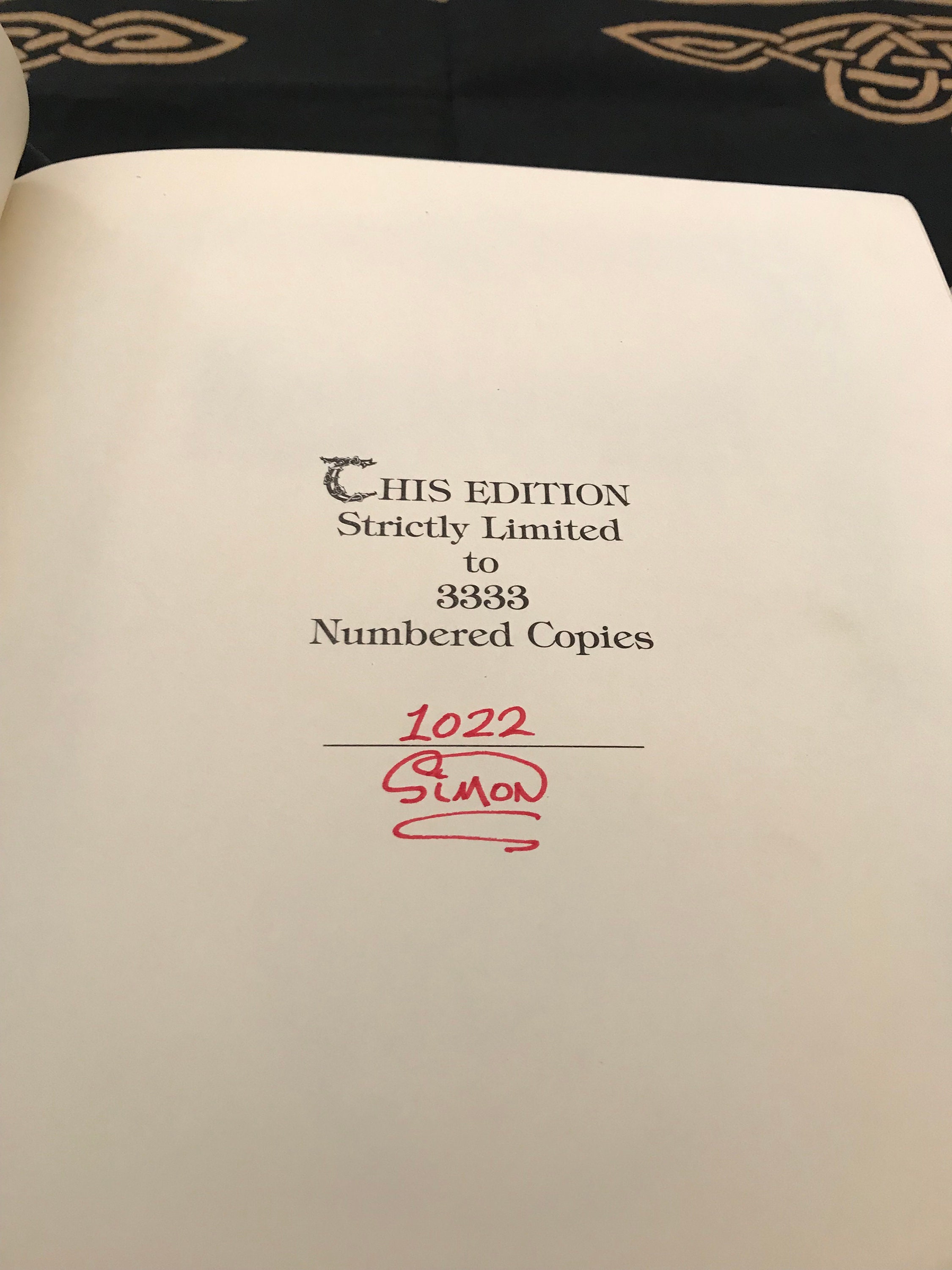 Simon Necronomicon Third Edition Leather Numbered & Signed - Etsy