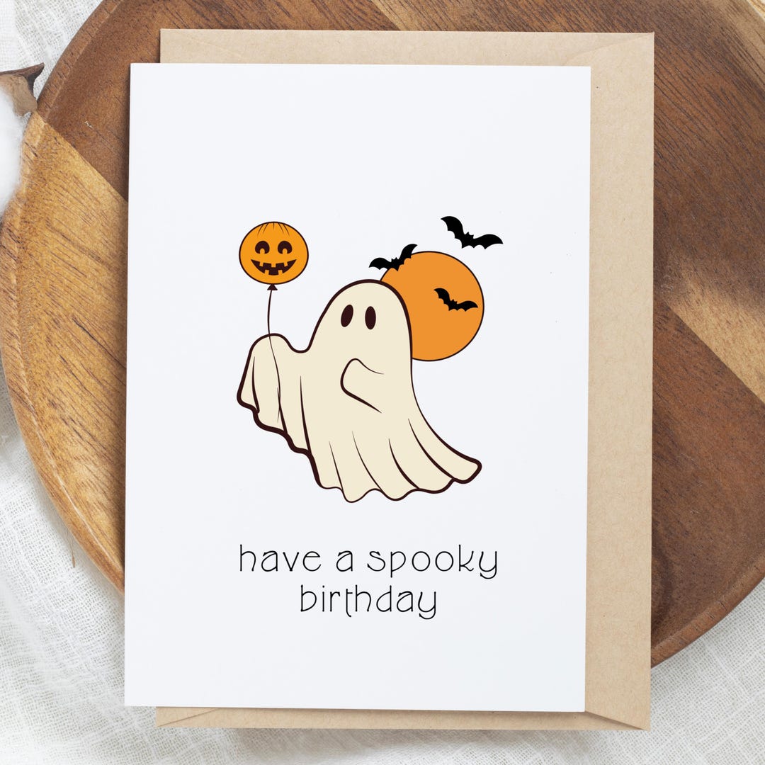 Spooky Birthday Card - DIGITAL Download - Printable Card - Birthday ...