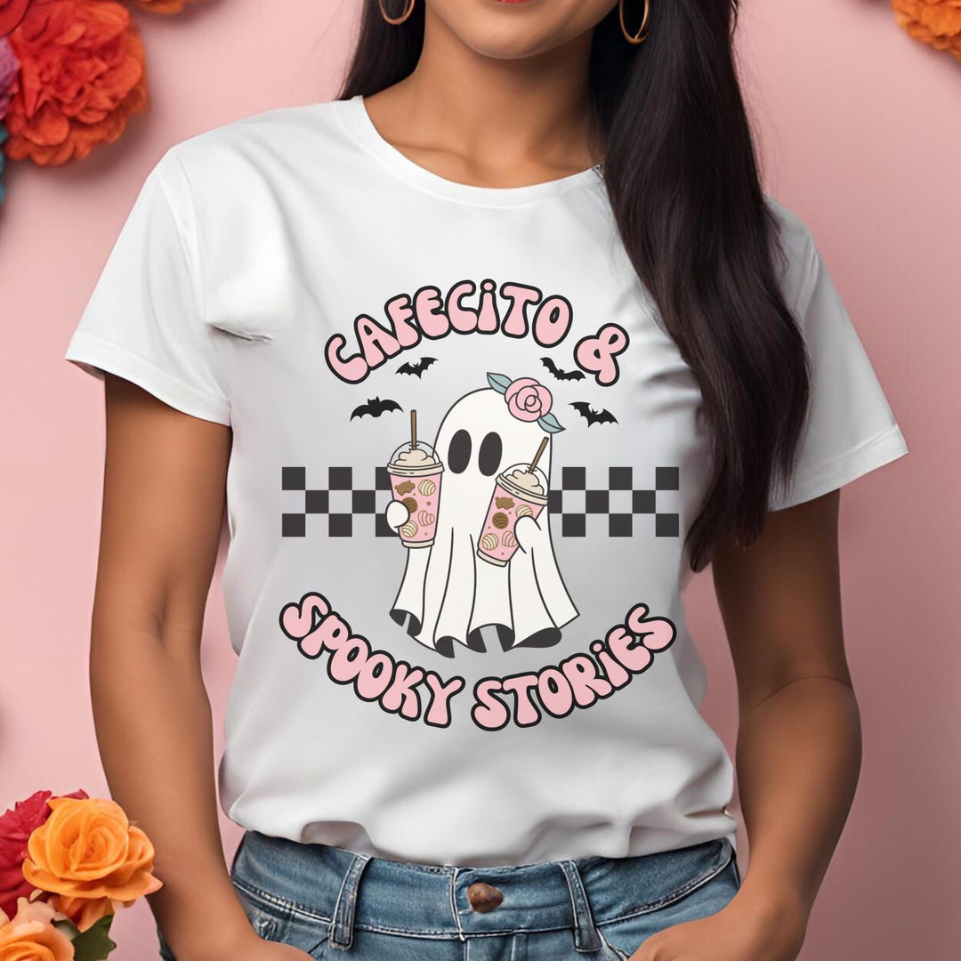 Spooky Ghost PNG Design - Instant Download - Cafecito & Spooky Stories ...