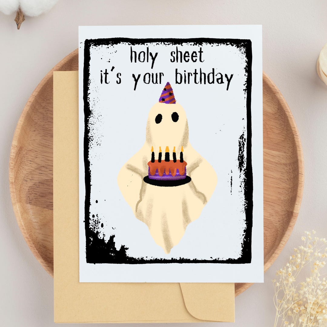 Spooky Birthday Card DIGITAL Download Printable Card Spooky Card ...