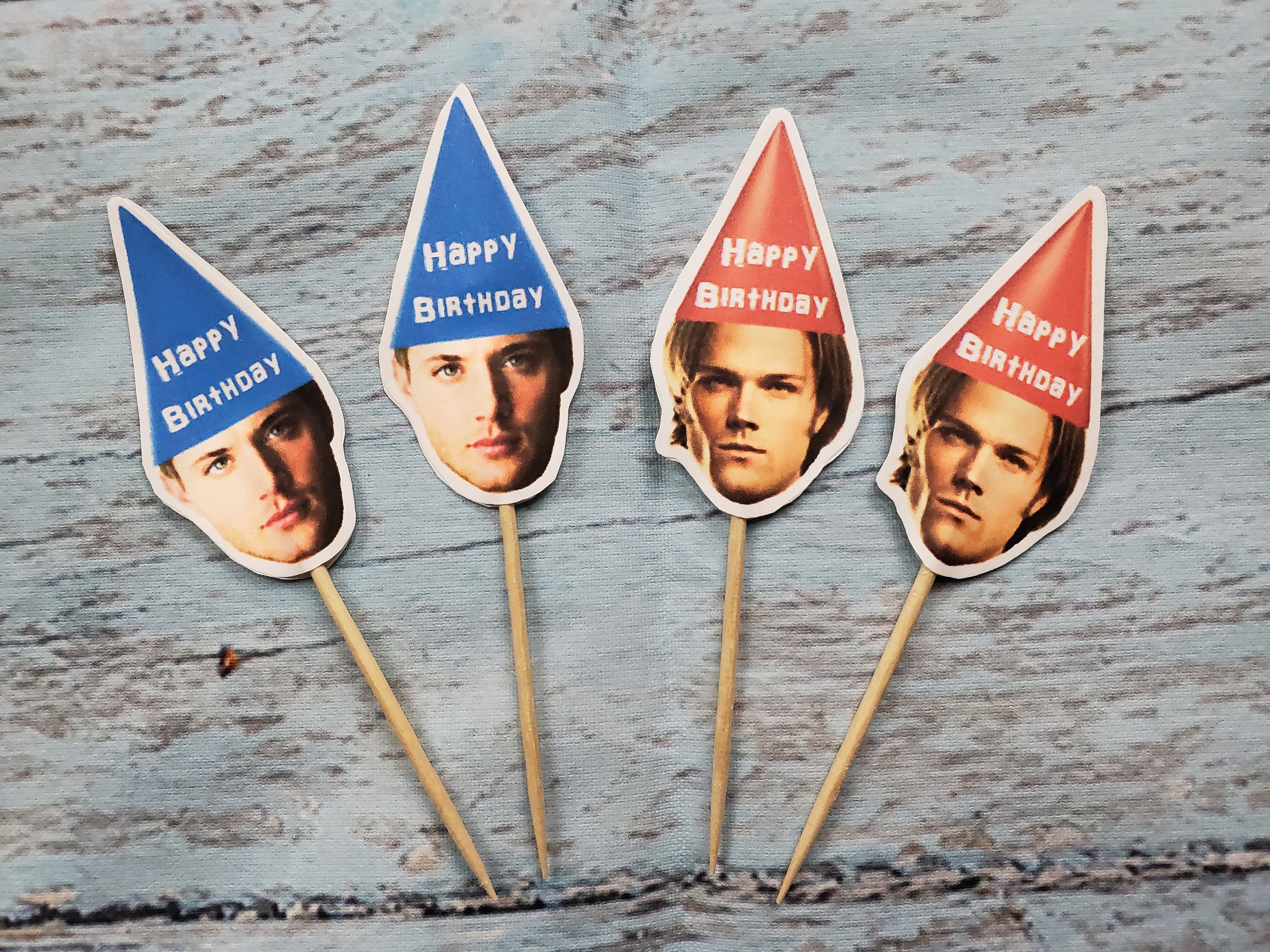 Sam and Dean Supernatural Party Cupcake Toppers , Supernatural Cupcake ...