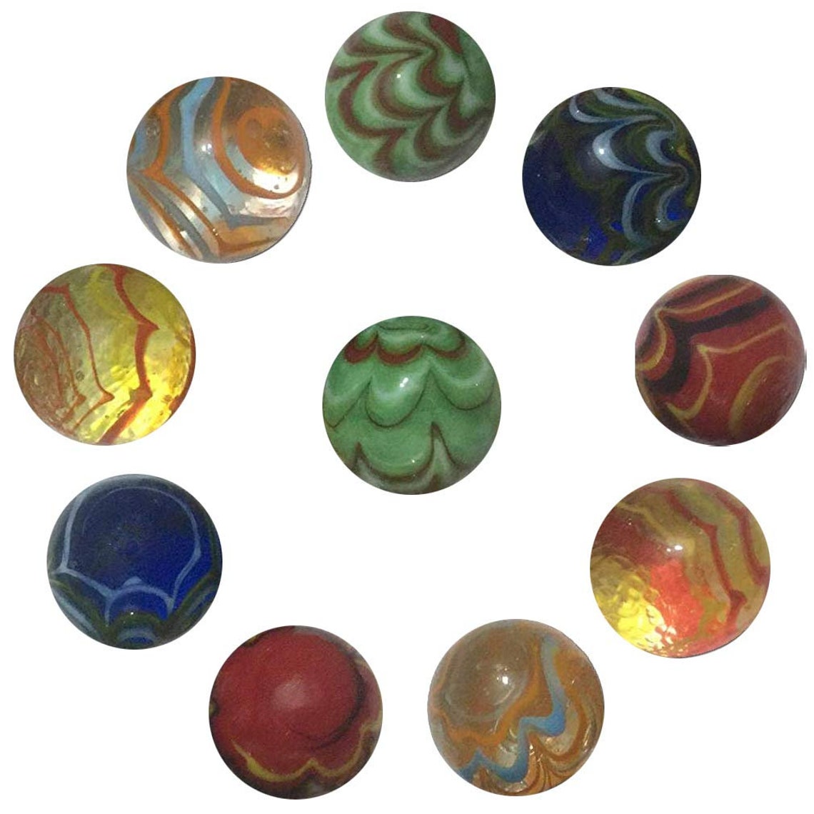 10pcs Large Marbles Dotted Glow in the Dark Assorted for | Etsy