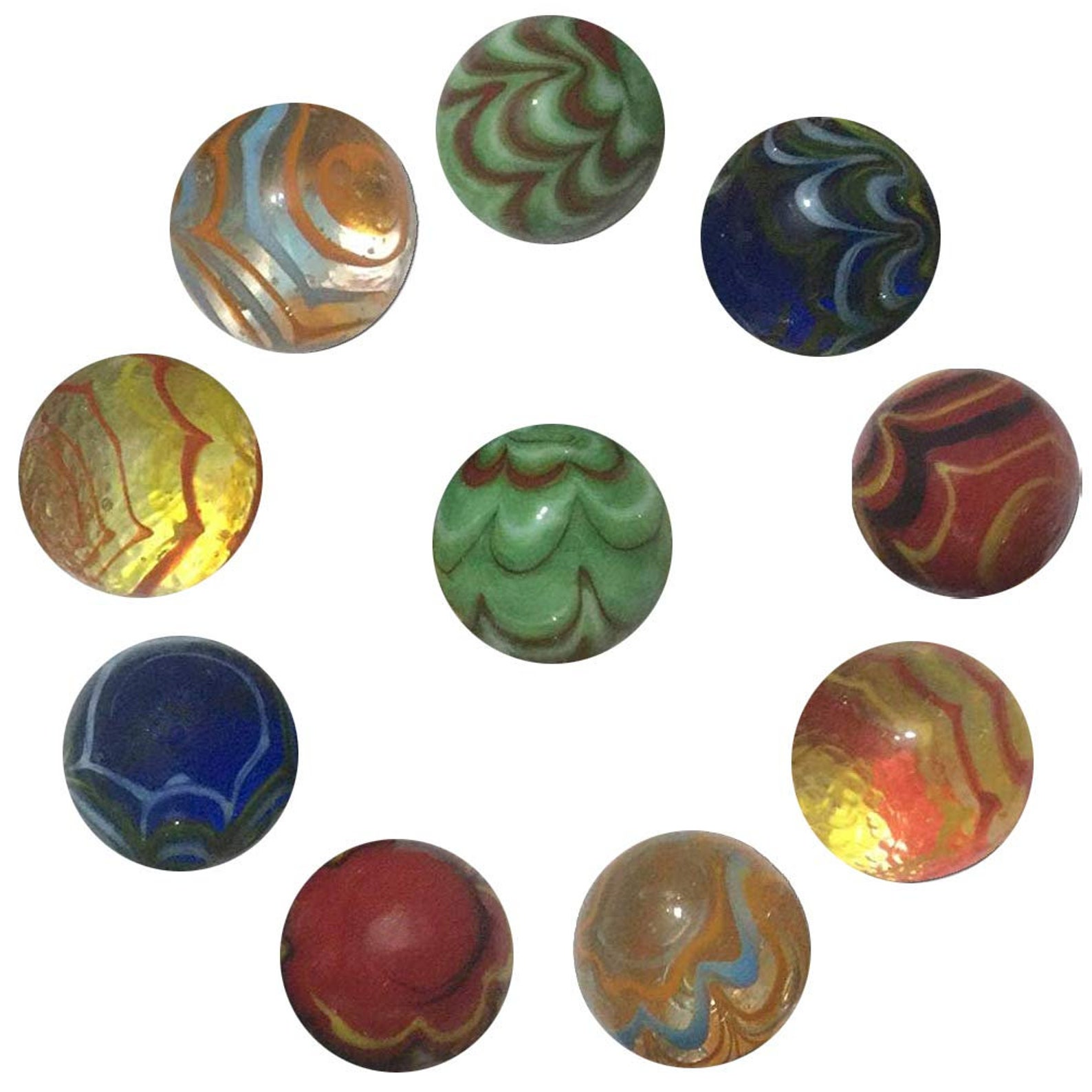 10pcs Large Marbles Dotted Glow in the Dark Assorted for | Etsy