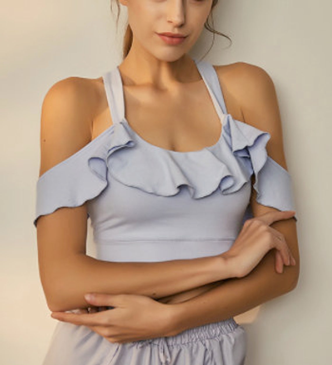 Super Cute Women Ruffle Bra Top Womens Sports Bra Top Etsy