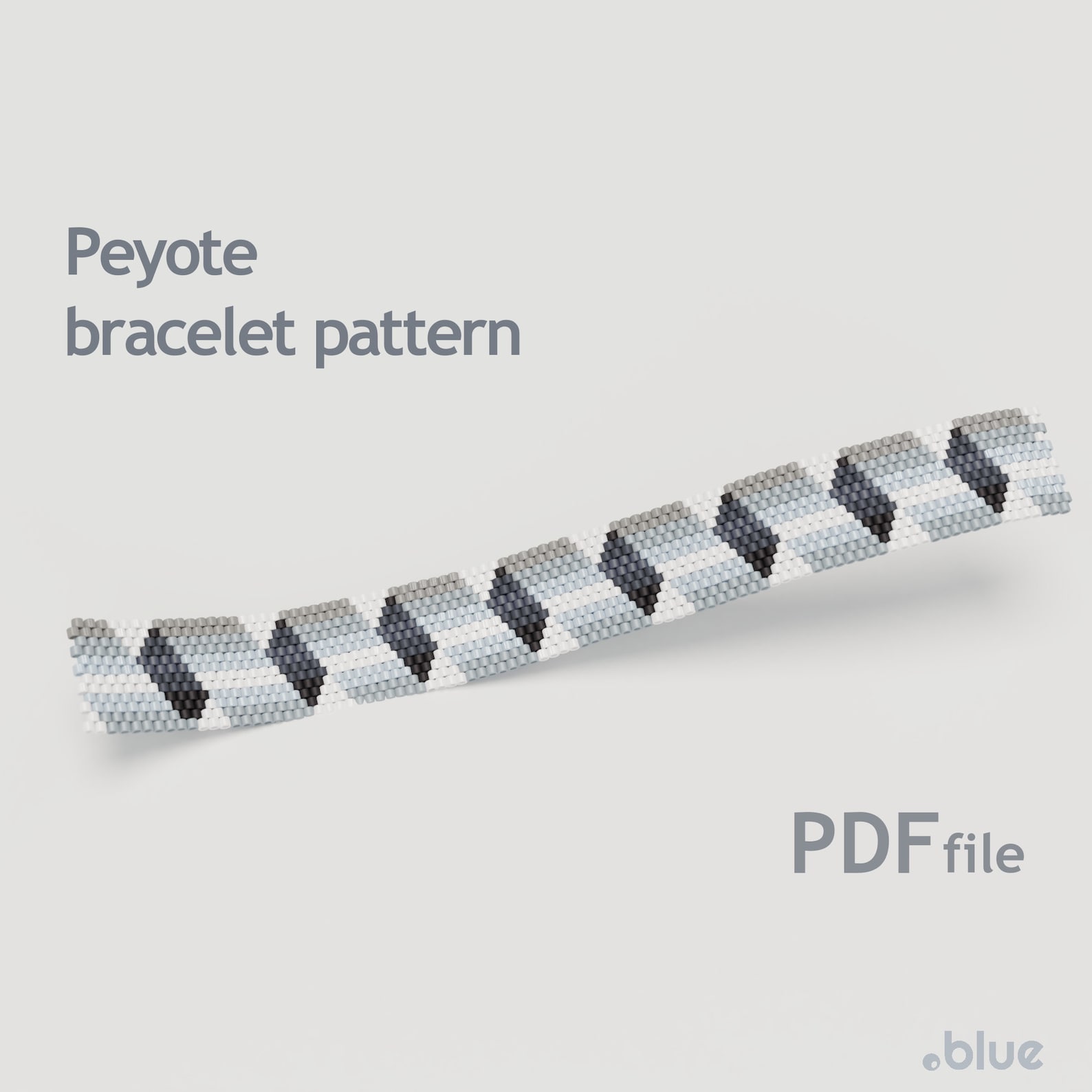 Peyote Bead Pattern - Wave, Bracelet Seed Bead Pattern in Pdf, Even ...