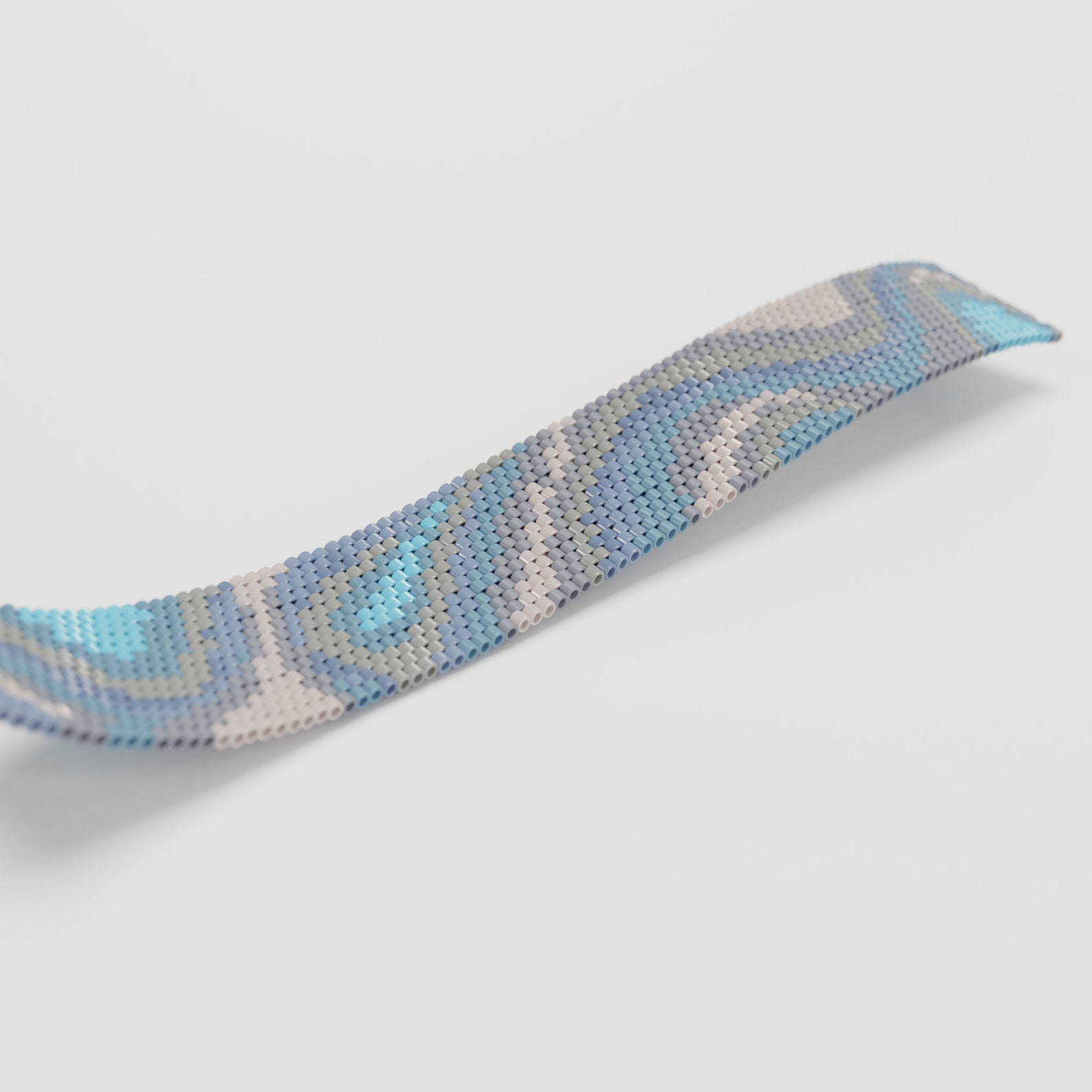 Peyote Bead Pattern Waves, Bracelet Seed Bead Pattern in Pdf, Even ...