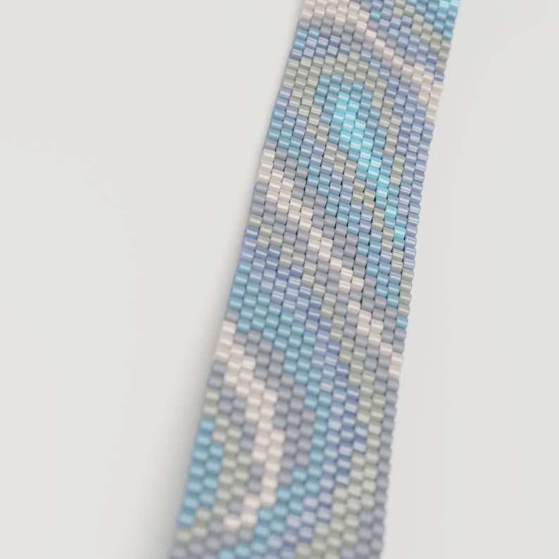 Peyote Bead Pattern Waves, Bracelet Seed Bead Pattern in Pdf, Even ...