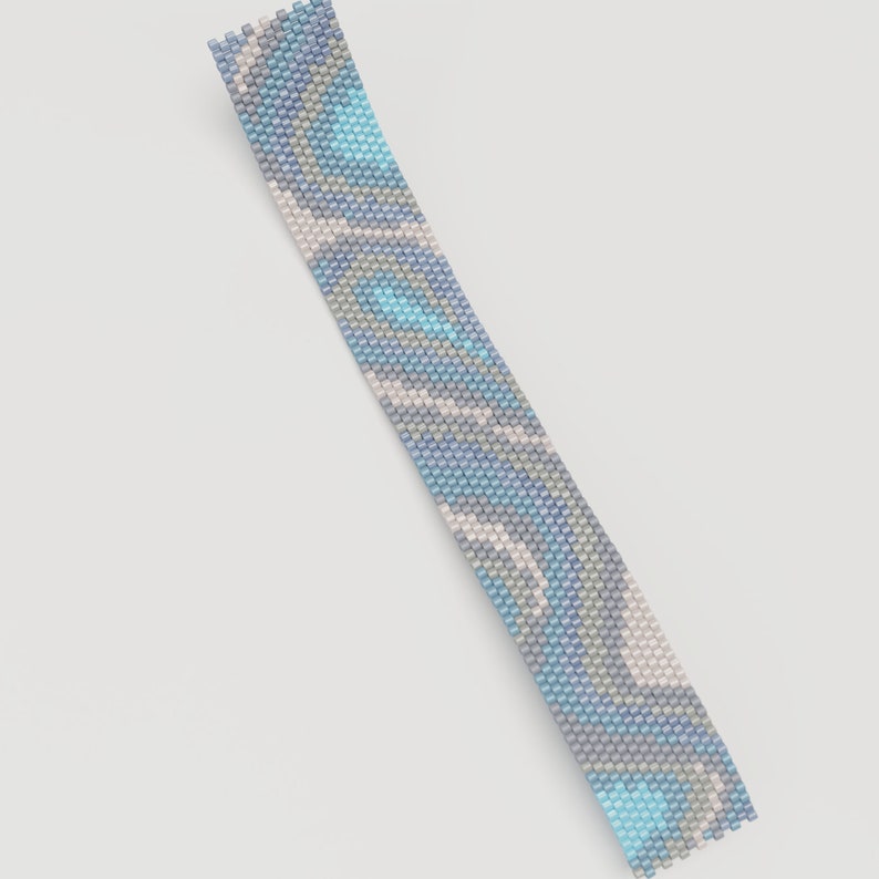 Peyote Bead Pattern - Waves, Bracelet Seed Bead Pattern in Pdf, Even ...