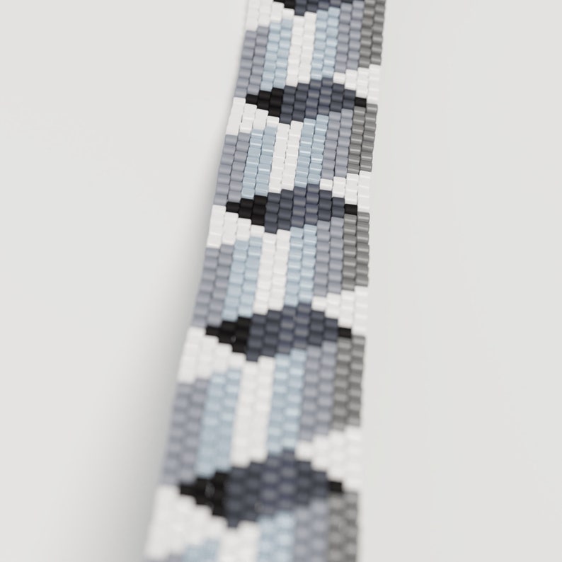 Peyote Bead Pattern - Wave, Bracelet Seed Bead Pattern in Pdf, Even ...