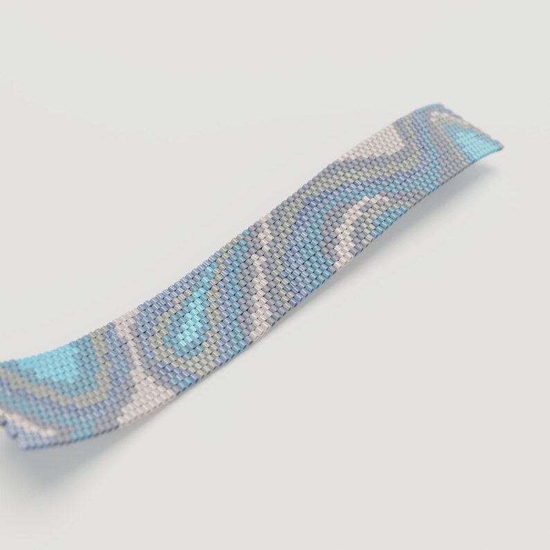 Peyote Bead Pattern - Waves, Bracelet Seed Bead Pattern in Pdf, Even ...