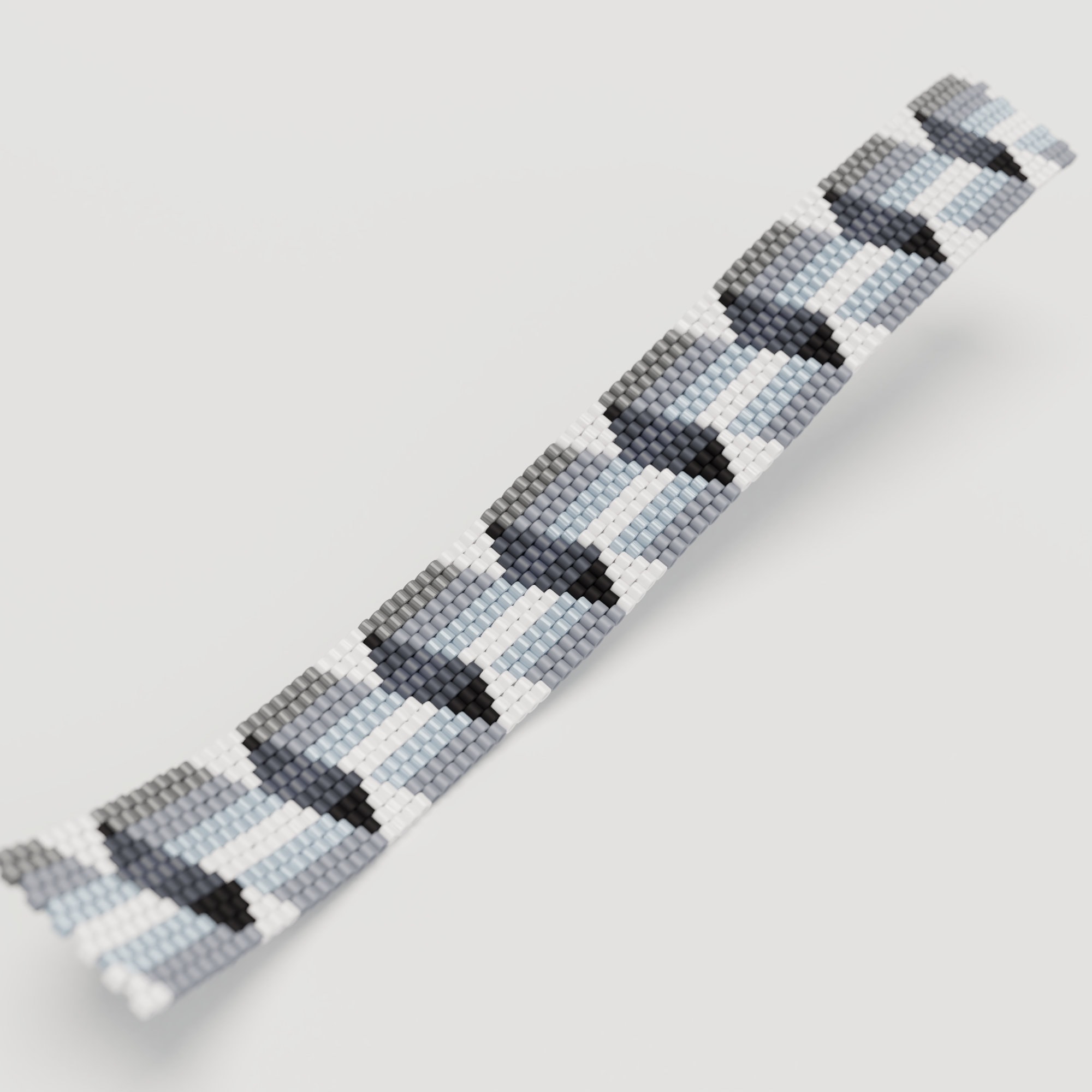 Peyote Bead Pattern Wave, Bracelet Seed Bead Pattern in Pdf, Even Count ...